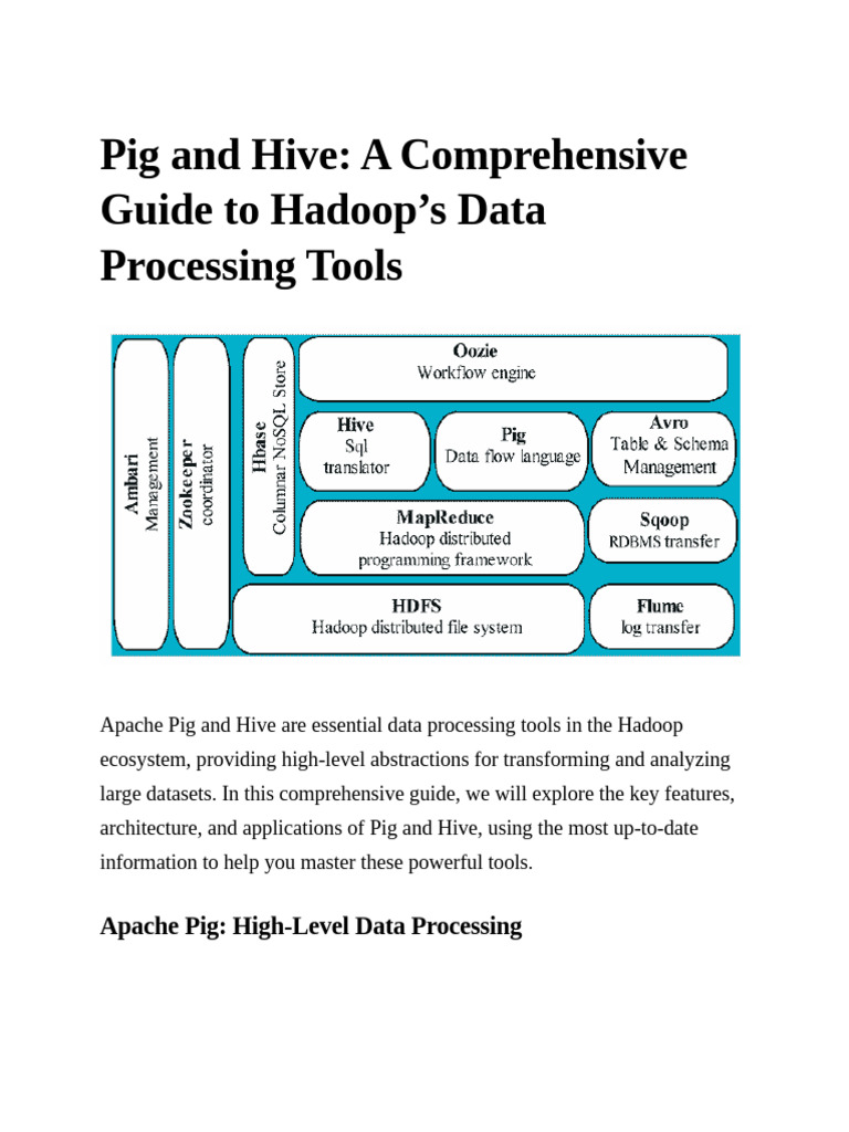 Pig and Hive Case Studies | PDF | Apache Hadoop | Information Science