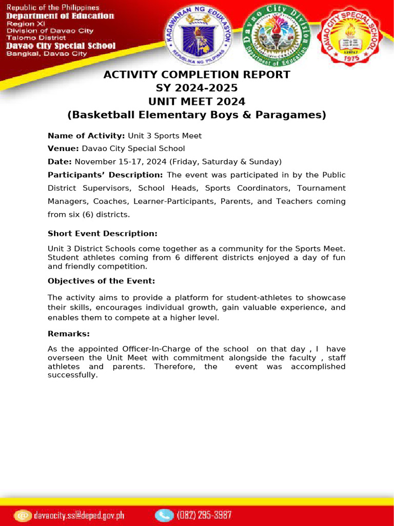 ACR Unit MEET SY 2024-2025 | PDF