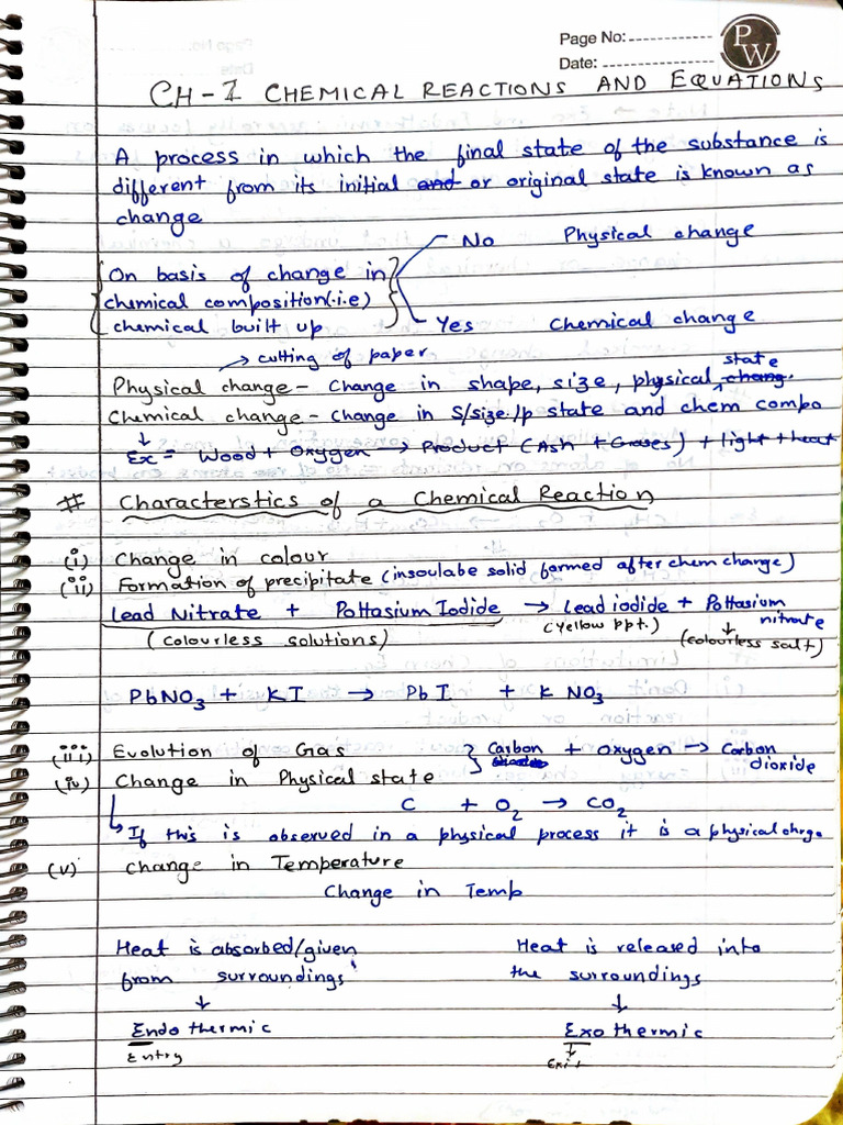 CH - Chemical Equations | PDF