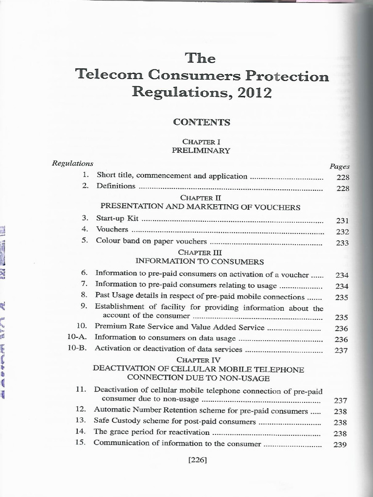 Telecom Consumer Protection Regulations, 2012 | PDF