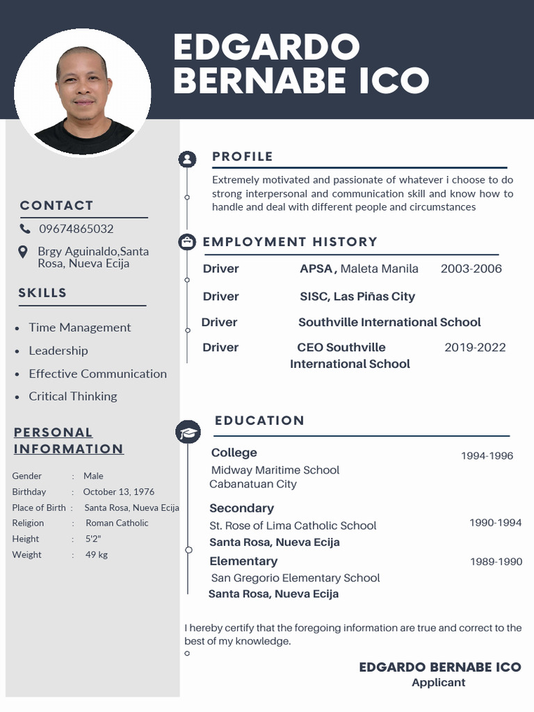 Blue and Gray Simple Professional CV Resume | PDF