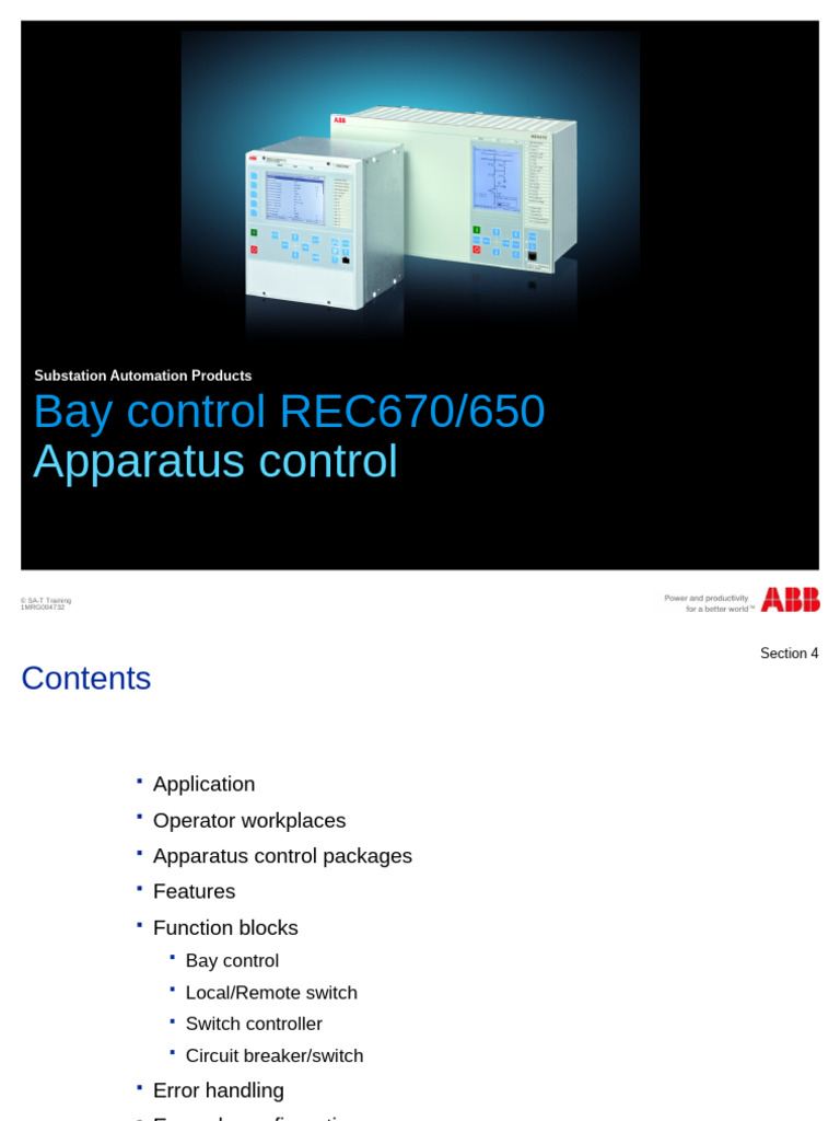 04-SEP660 REC670 REC650 Apparatus Control | PDF | Computer Engineering ...