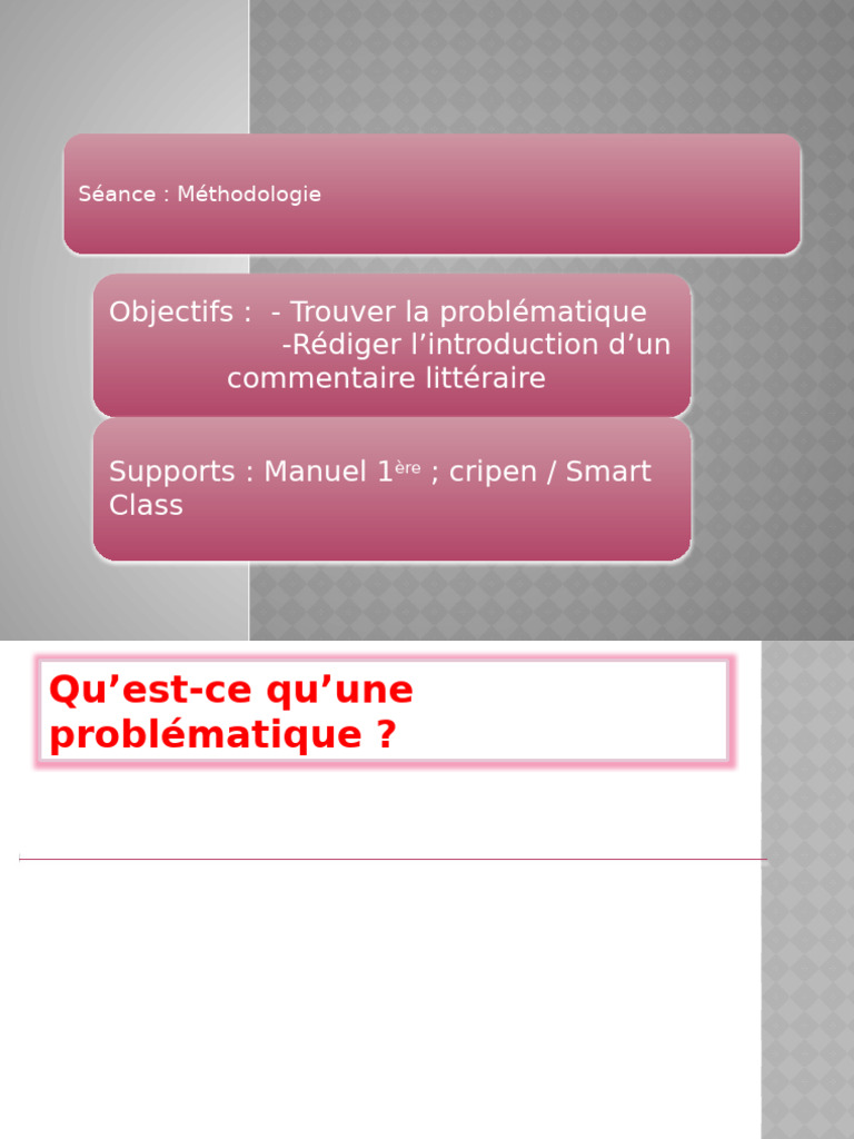 Méthodologie pour Commentaire Littéraire | PDF