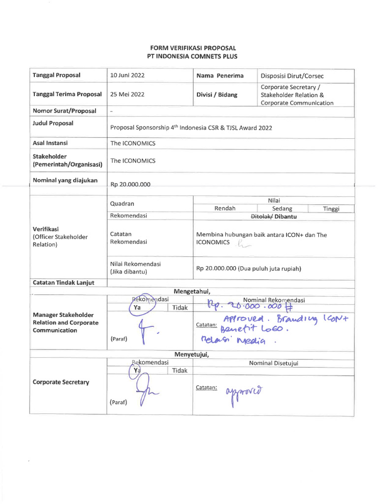 Form Verifikasi Iconomics | PDF