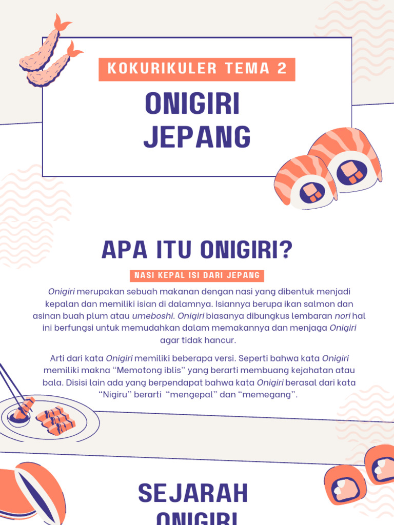 Apa Itu Onigiri | PDF