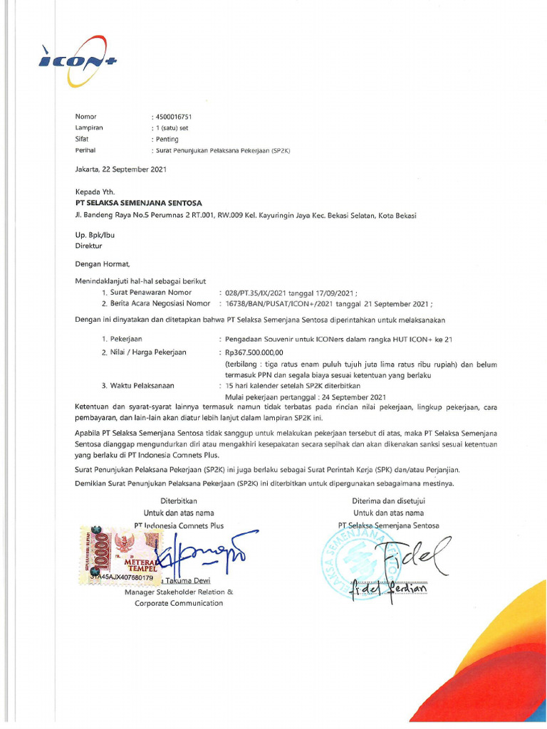 SP2K PT Selaksa Semenjana Sentosa | PDF