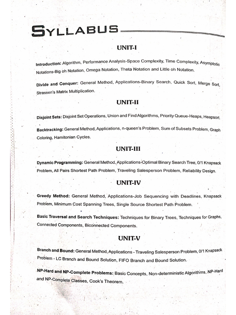 DAA Unit - 1 Spectrum | PDF