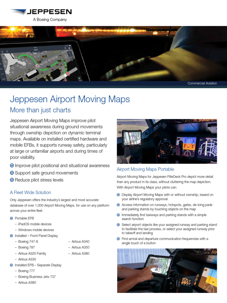 Jeppesen Airport Moving Maps Overview | PDF | Airport | Runway