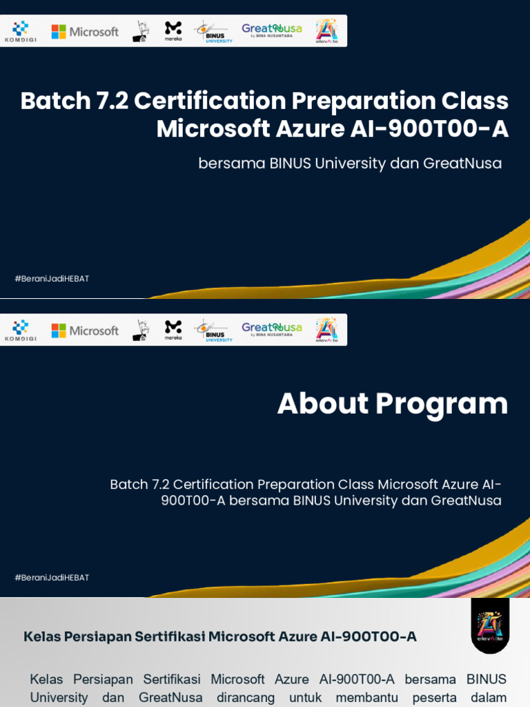 [Batch 7.2] Informasi Program Batch 7.2 Certification Preparation Class ...