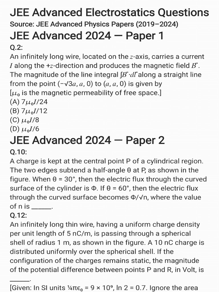 Electrostatics Advanced | PDF