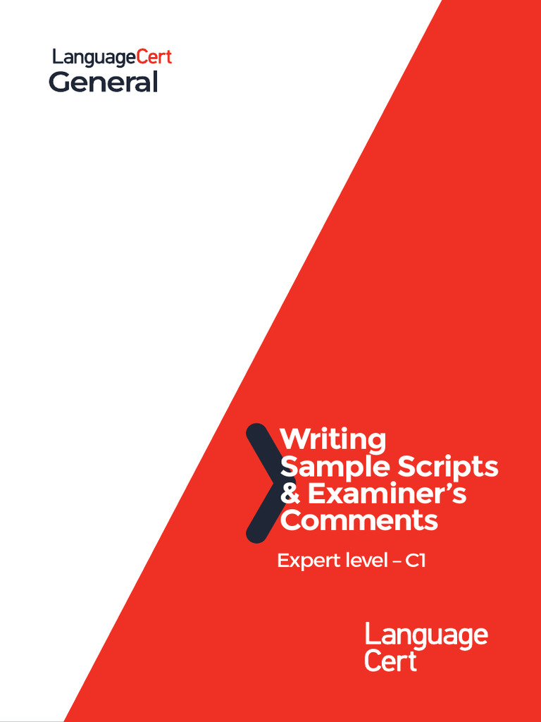 LANGUAGECERT General Writing Sample Answers With Comments C1 | PDF | Vocabulary | Accuracy And ...