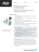 Proline Promag P 300 Flowmeter Specs | PDF | Flow Measurement | Metrology