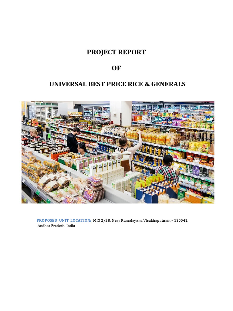 Universal Best Price Rice Project Report | PDF | Economies | Business ...