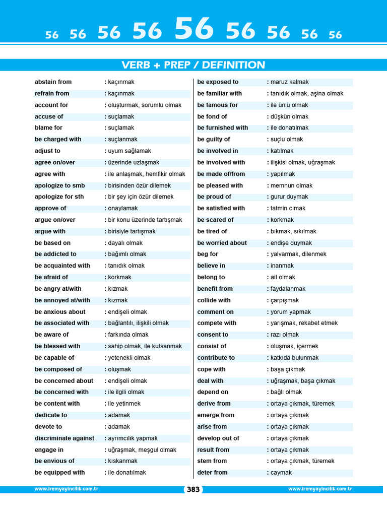 Verb + Prep / Definition | PDF