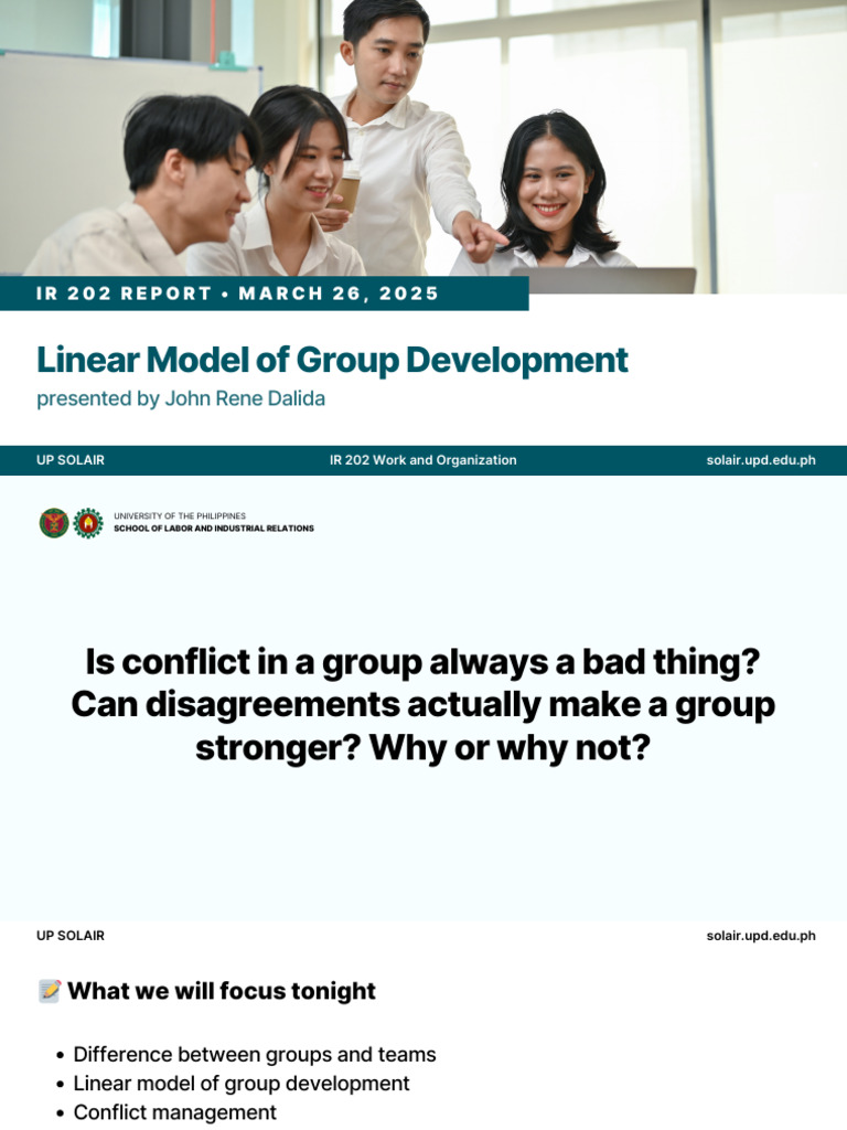 Group Development and Conflict Management | PDF | Cooperative | Governance