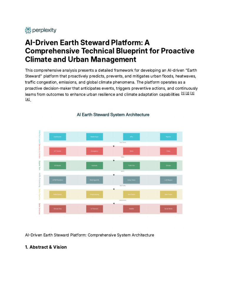 AI-Driven Earth Steward Platform - A Comprehensive | PDF | Climate ...