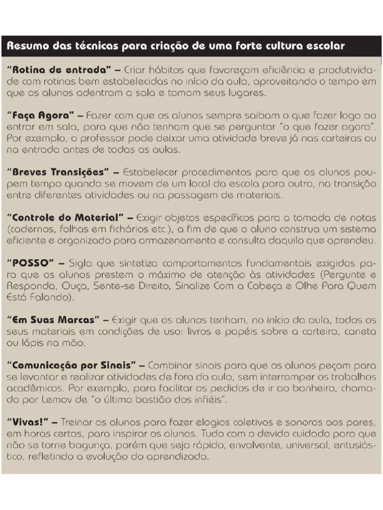 Técnicas Lemov | PDF