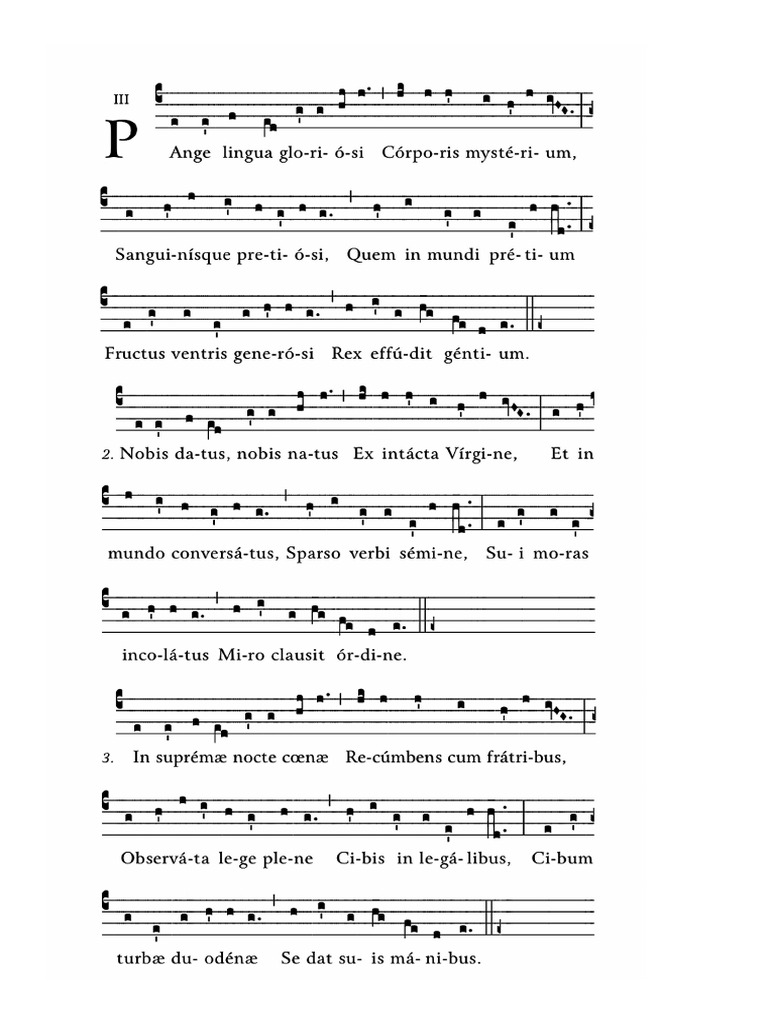 Pange Lingua | PDF