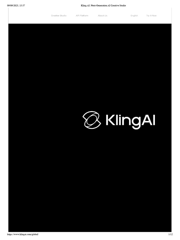 Kling AI: Innovative Creative Studio | PDF