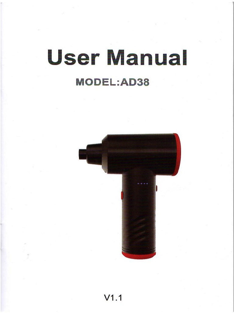Air Blower Model AD38 Manual | PDF