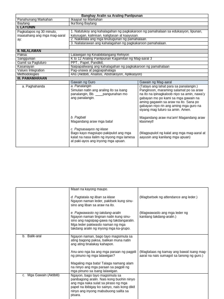 De Lima - Elsie - Lessonplan | PDF