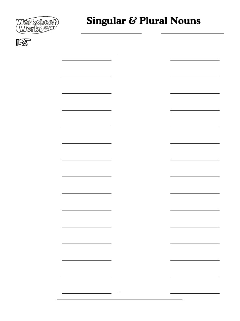 WorksheetWorks Singular Plural Nouns 1 | PDF | Languages | Foreign Language Studies