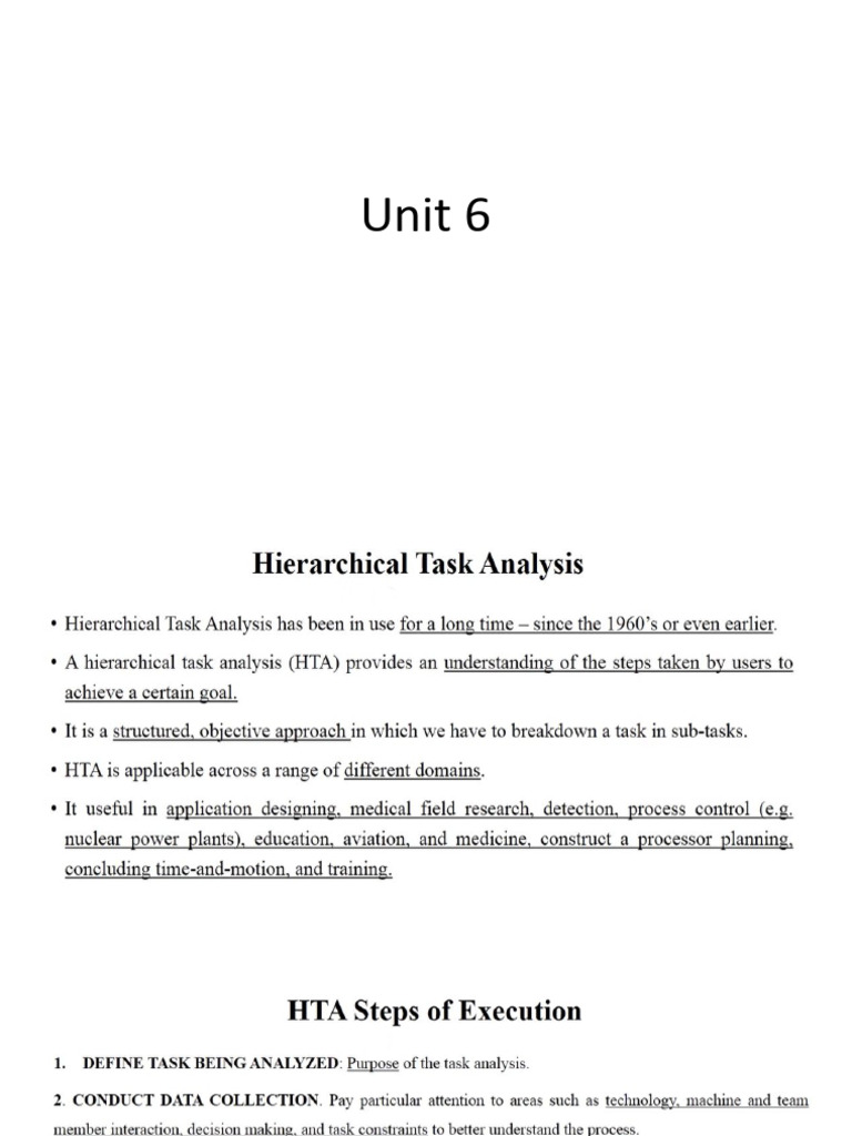 Hierarchical Task Analysis Pdf