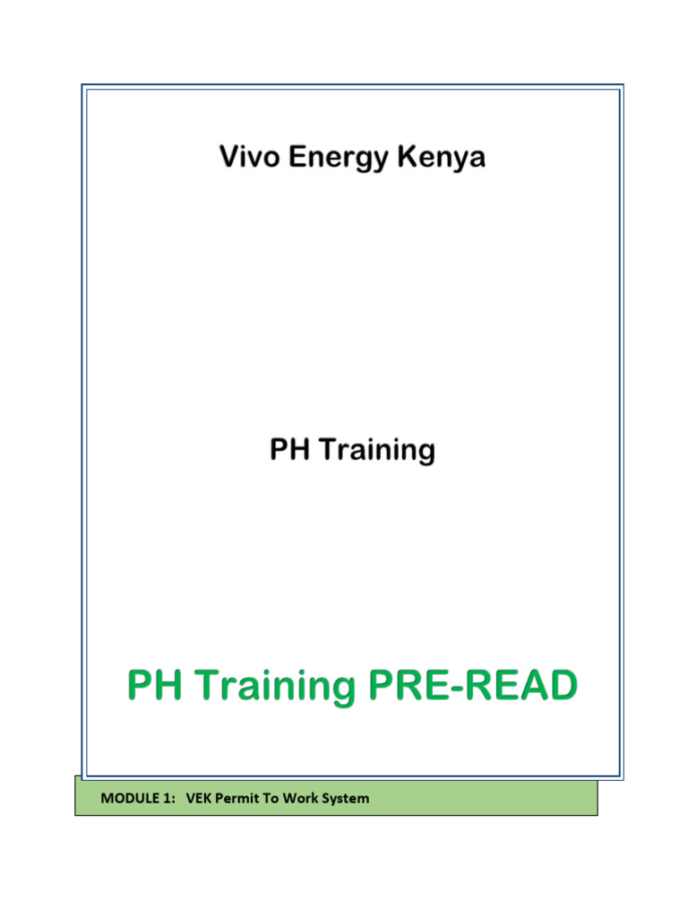 Permit to Work Holder Training Guide | PDF | Occupational Safety And ...