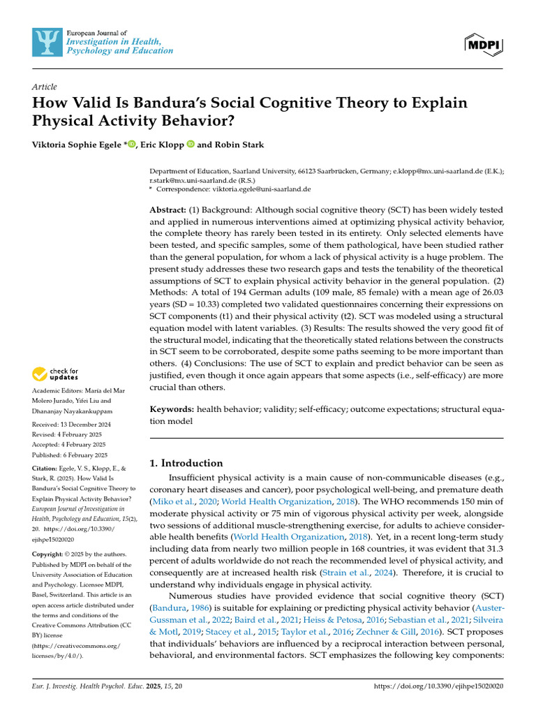 How Valid Is Banduras Social Cognitive Theory To | PDF | Structural ...