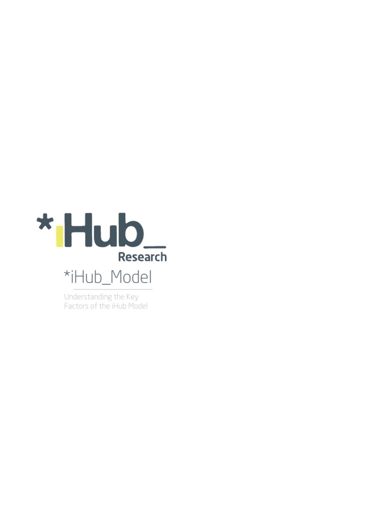 iHub Model: Innovation and Community in Kenya | PDF | Finance & Money ...