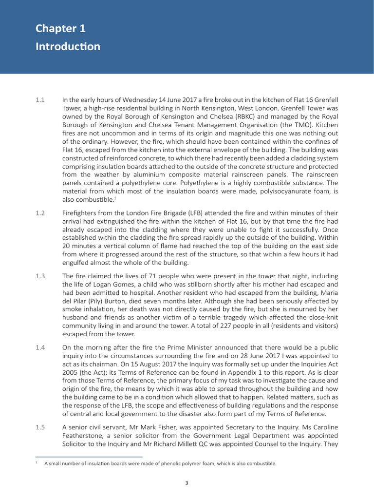 Grenfell Tower Fire Inquiry Overview | PDF | Fires | Materials