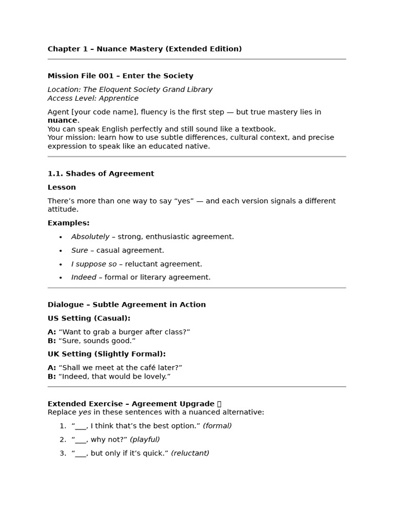 Mastering Nuance in English Communication | PDF | Metaphor | Framing ...