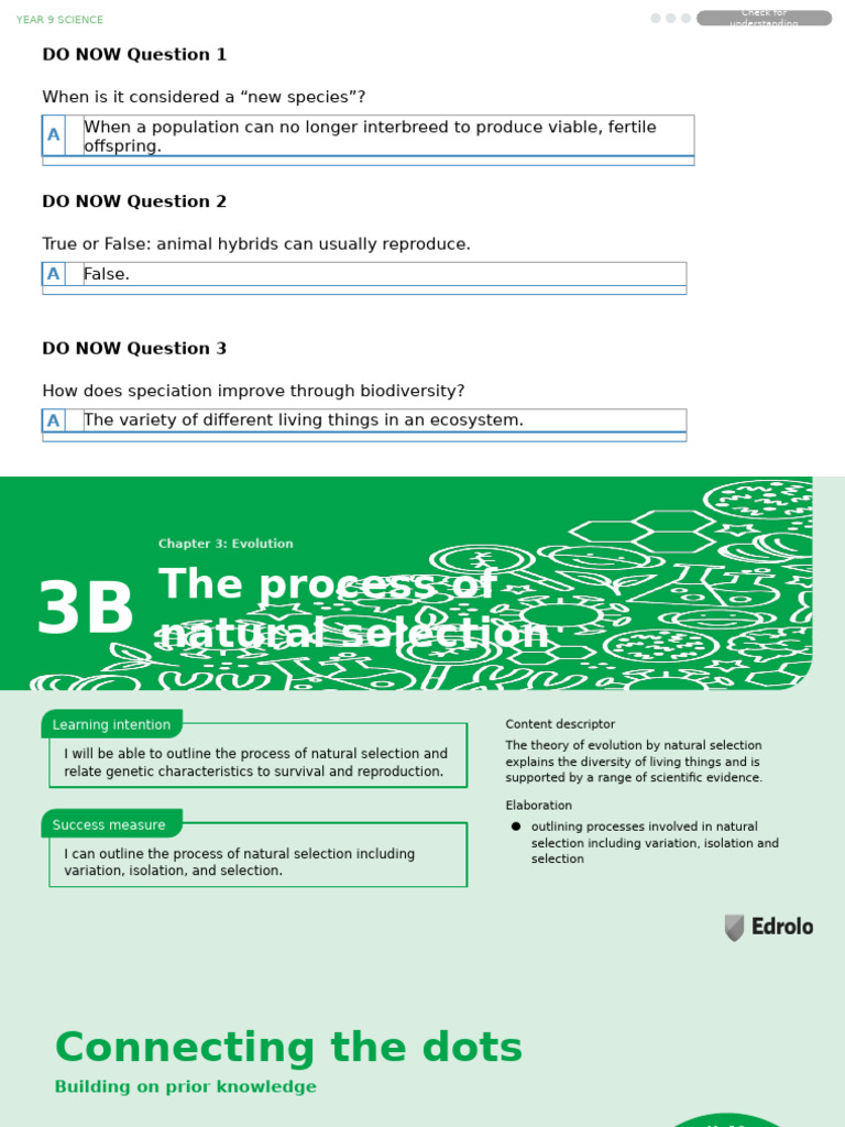 3B.1 - The Process of Natural Selection (Edited) | PDF | Natural ...