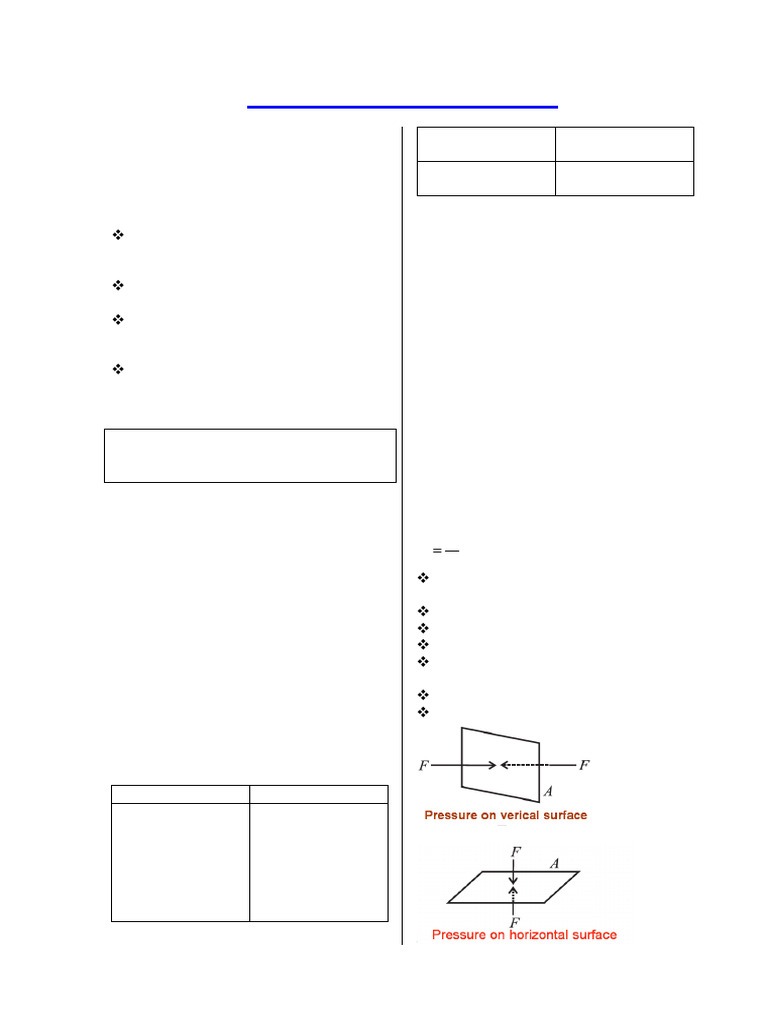 Mechanical Properties of Fluids HSC | PDF | Pressure | Surface Tension