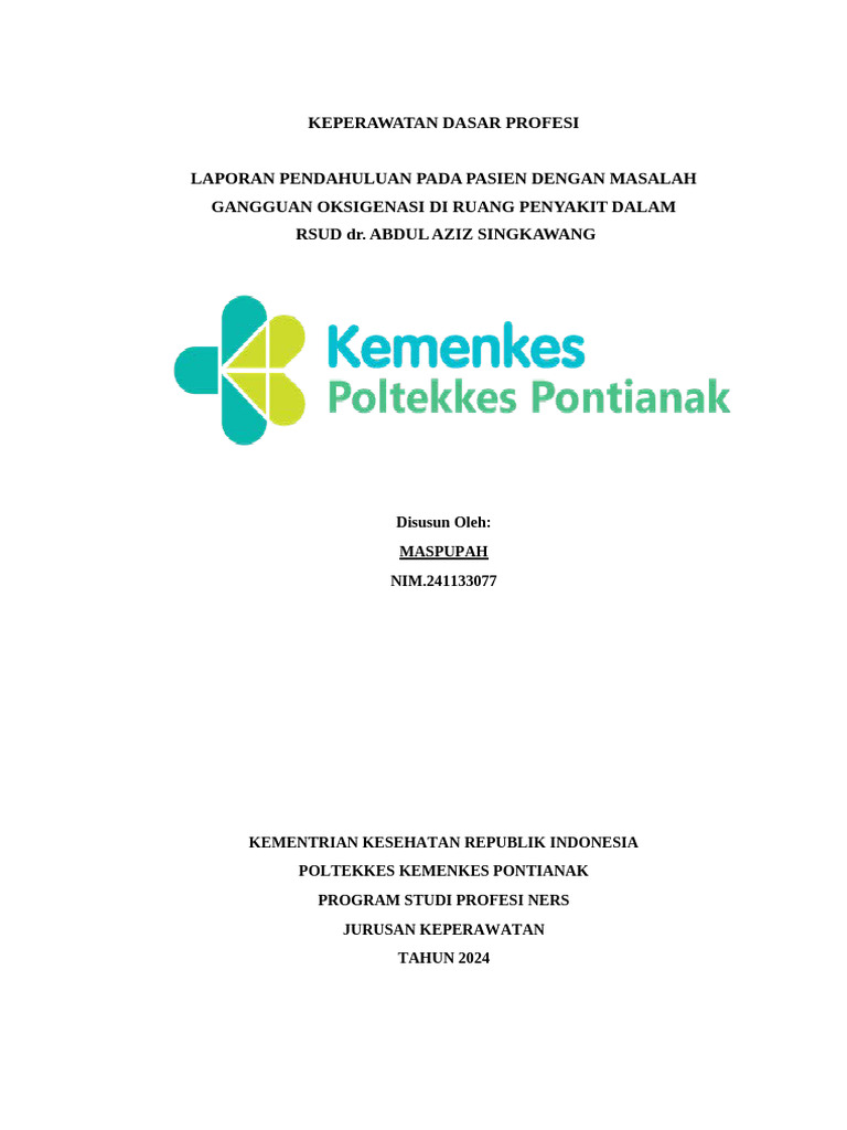 Contoh LP OKSIGENASI | PDF