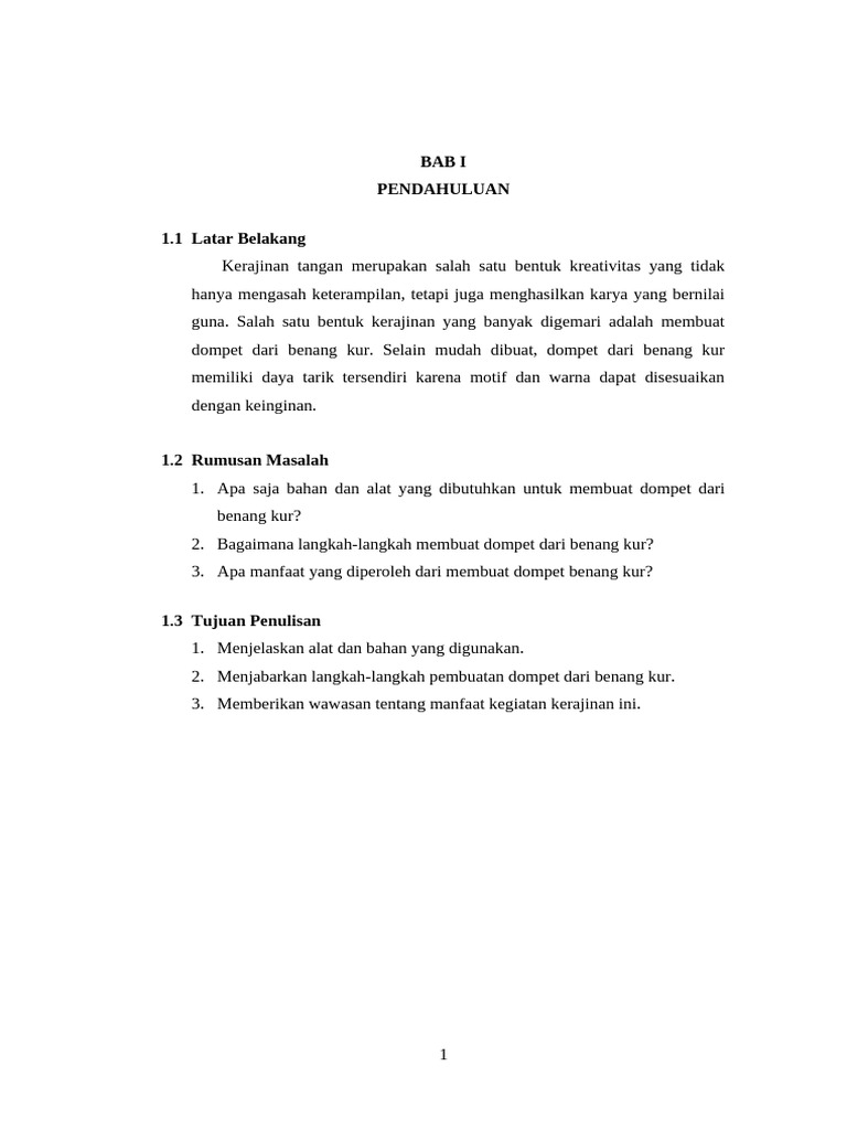 Cara Membuat Dompet Benang Kur Kreatif | PDF