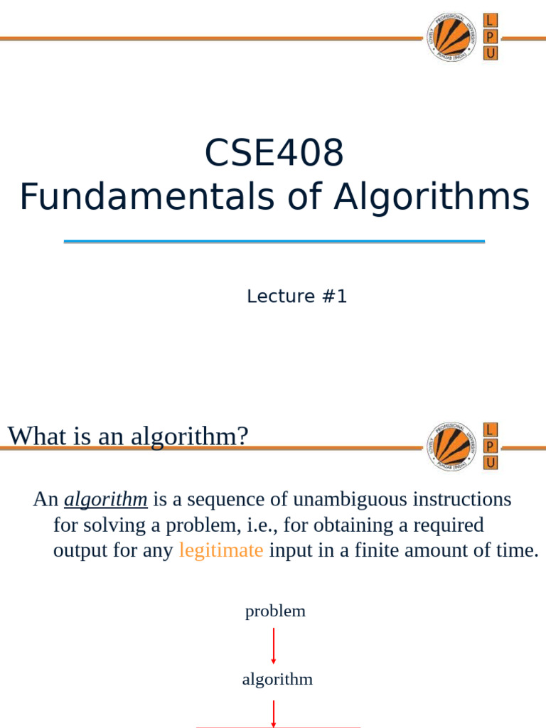 Fundamental of Algorithms | PDF | Algorithms | Algorithms And Data Structures