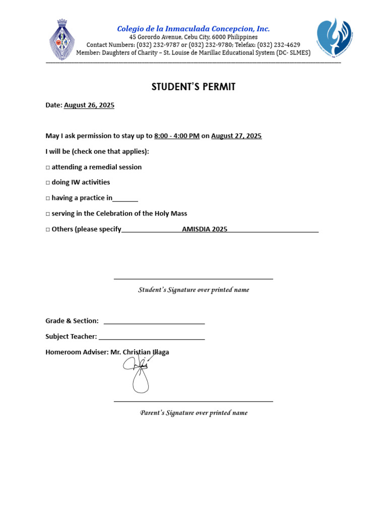 Amisdia Permit .Docx | PDF