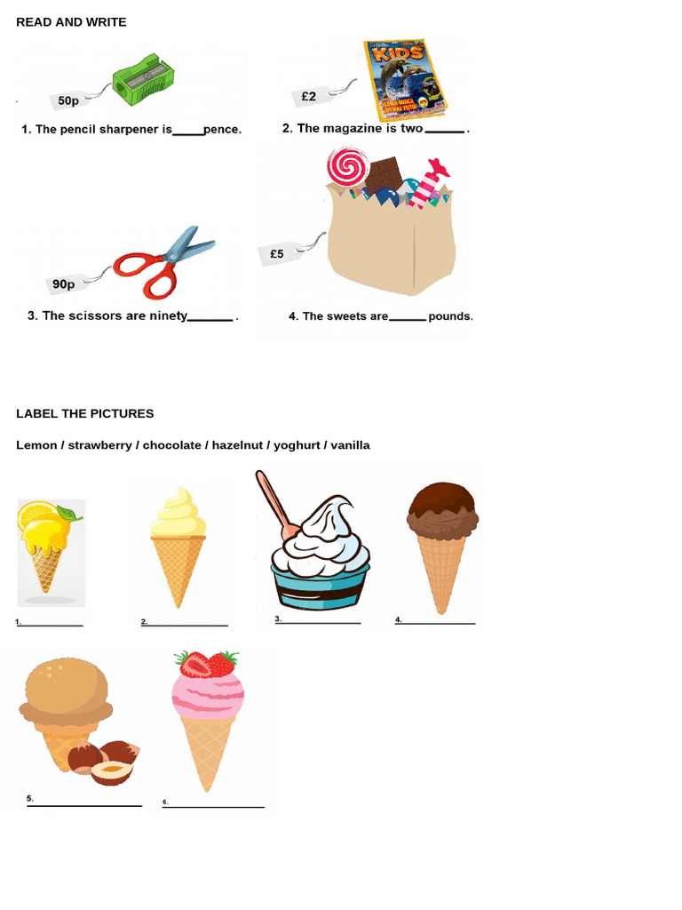 Money - Ice Cream Flavours | PDF