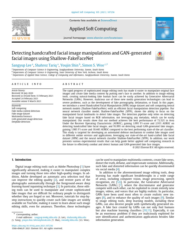 Deep Fake Image Detection Using FaceForensics++ | PDF | Deep Learning ...