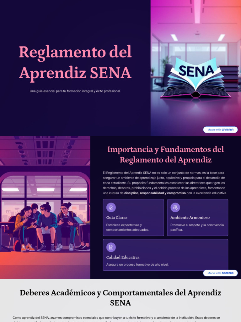 Reglamento Del Aprendiz SENA | PDF | Disciplinas | Debido al proceso