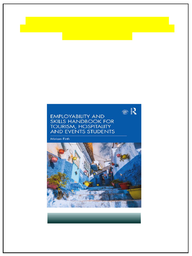 Employability and Skills Handbook for Tourism Hospitality and Events ...