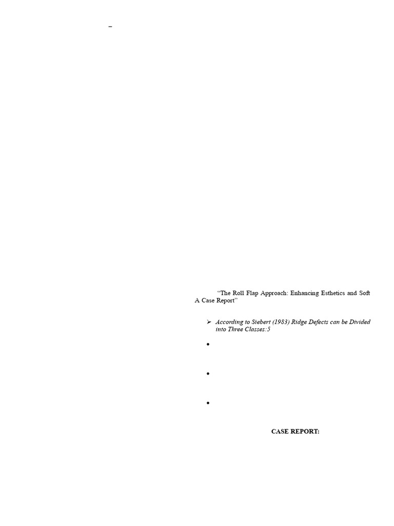 Roll Flap Technique for Maxillary Esthetics | PDF | Dental Implant ...