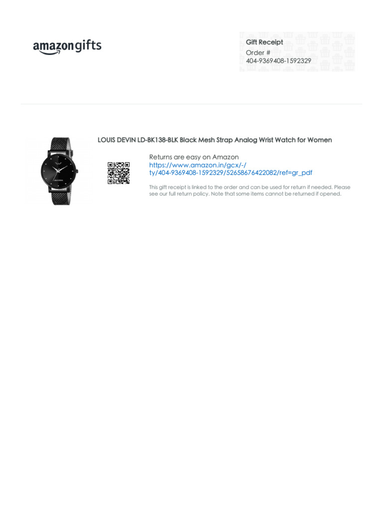 Amazon Gift Receipt | PDF
