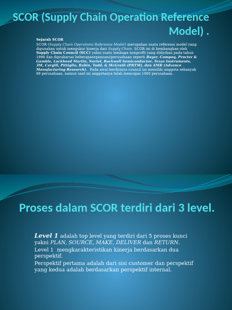 5.SCOR (Supply Chain Operation Reference Model).Uas | PDF