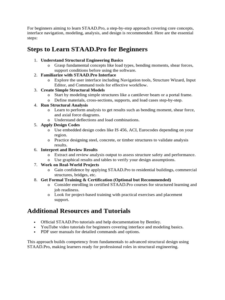 Staad Pro Details | PDF