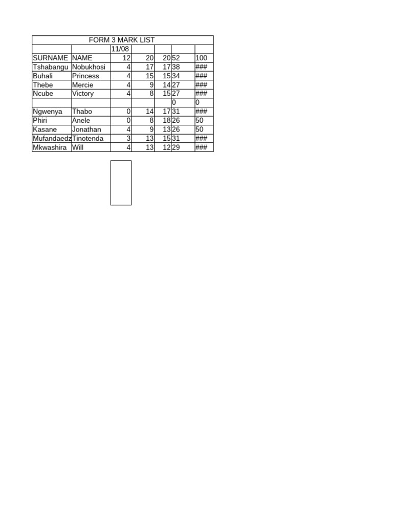 Vacation Mark List - 081311 | PDF