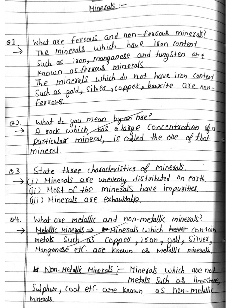 Minerals Part I | PDF