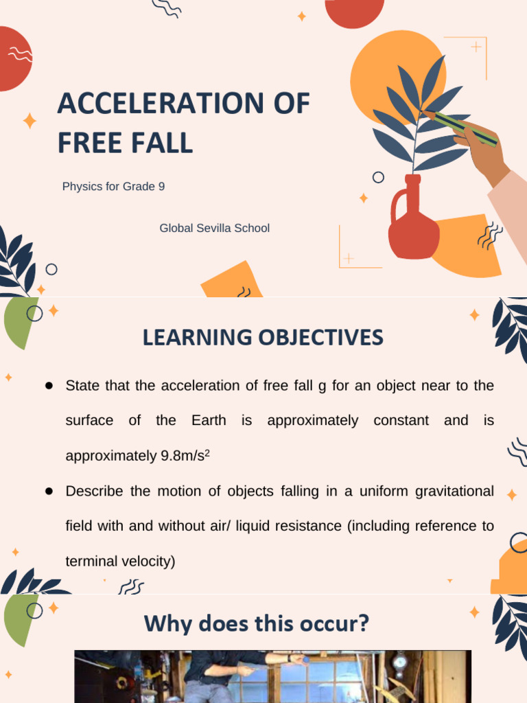 2.4 Free Fall, Uniform Acceleration | PDF | Acceleration | Gravity