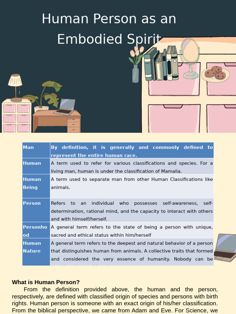 Human Person As An Embodied Spirit ITPHP Final | PDF | Soul | Noble ...